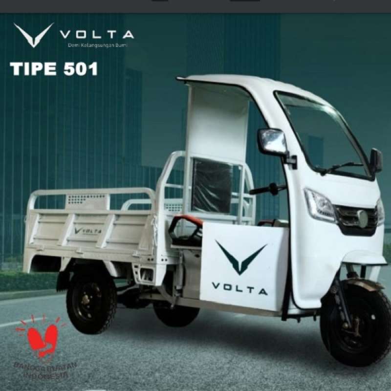 Jual Mobil Bak Pick Up Listrik Roda 3 Volta 501 Cabin 1200w 60v 58ah ...