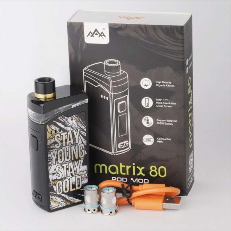 Jual Matrix 80w 18650 Pod Kit By Aaa Vape 100% Authentic / Matrix 80w ...