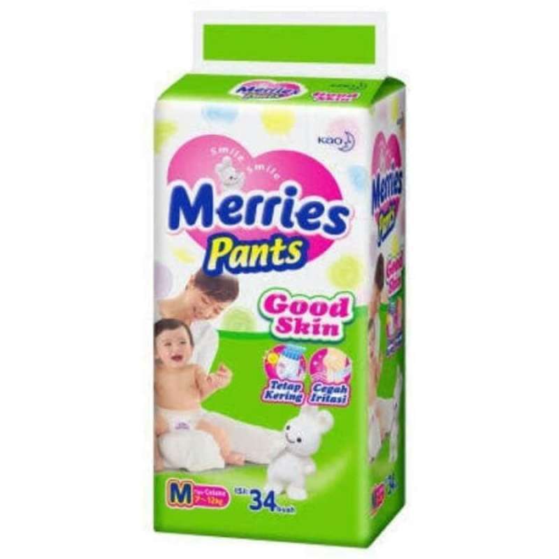 Promo Merries Pants Good Skin M 34 / Pampers merries M34 Diskon 2% di ...