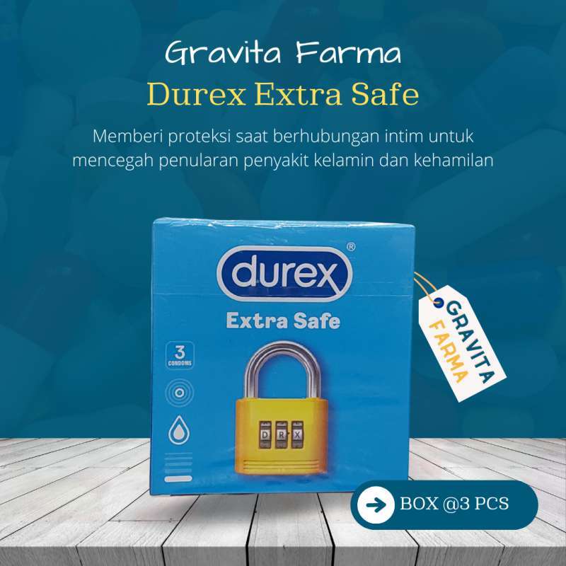 Jual Durex Extra Safe Kondom isi 3 kondom di Seller Apotek Gravita ...