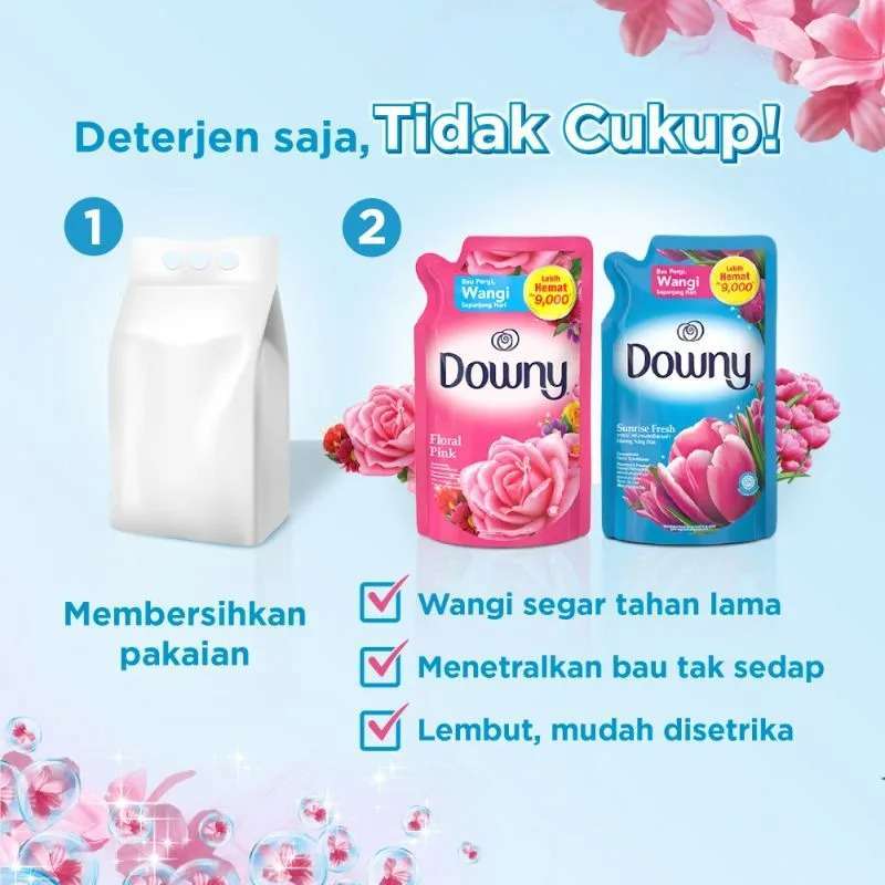 Promo Downy Sunrise Fresh Softener Pewangi Dan Pelembut Pakaian Konsentrat [1.4 L] Isi 3 Pcs ...