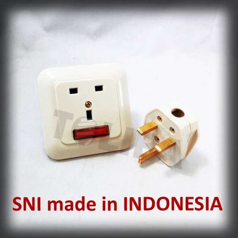 Jual stop kontak ac dan steker ac broco colokan ac ib gracio broco sni ...