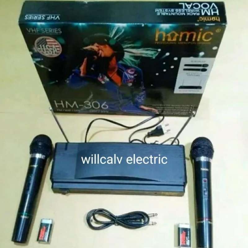 Jual Mic Welles Homic 2 Mic Hm306 - Mic Welles Wireless 2 Mic Homic ...