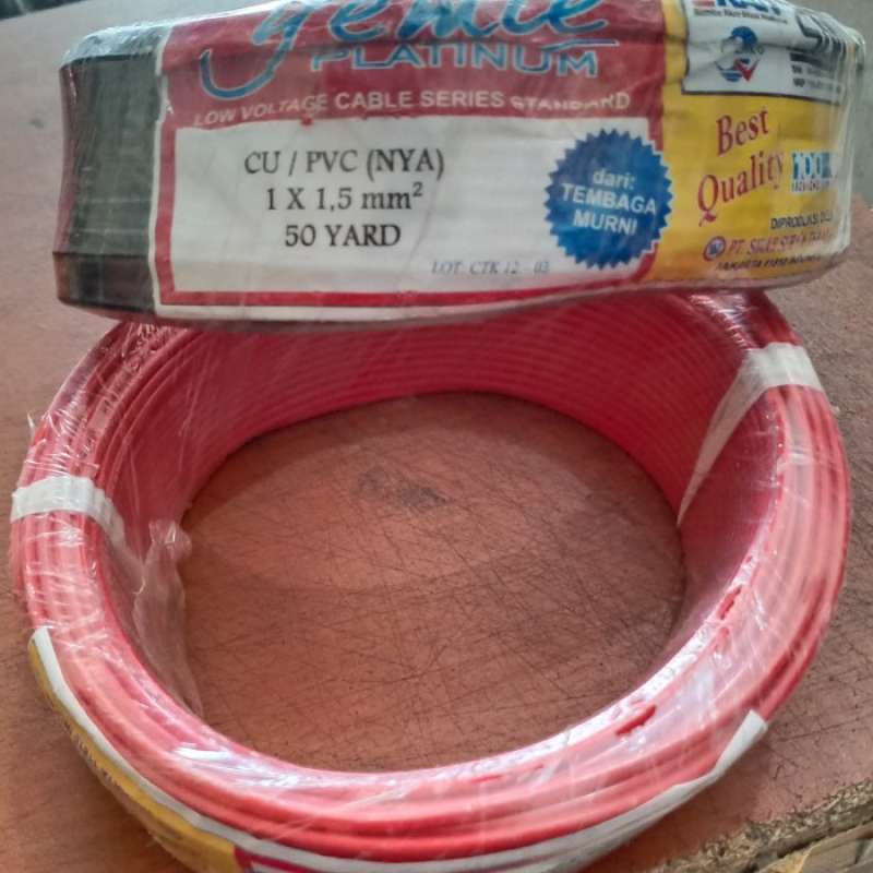 Jual KABEL TUNGGAL TEMBAGA 1X1.5 SQMM (50Y) SNI di Seller Berkah_ shop ...