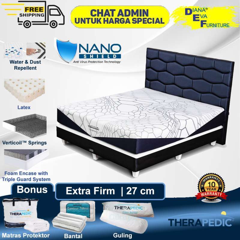 Jual Therapedic Backsense X Set Kasur Springbed - Putih 160 X 200 di ...