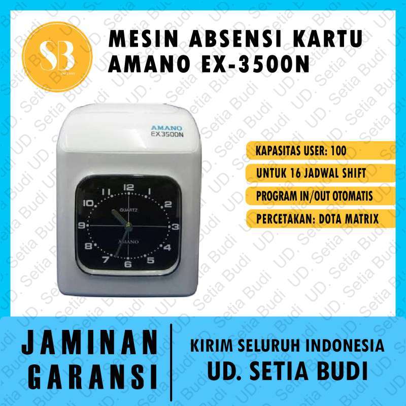 Jual Mesin Absensi Kartu Amano EX-3500N di Seller TOKO SETIABUDI - Alon ...
