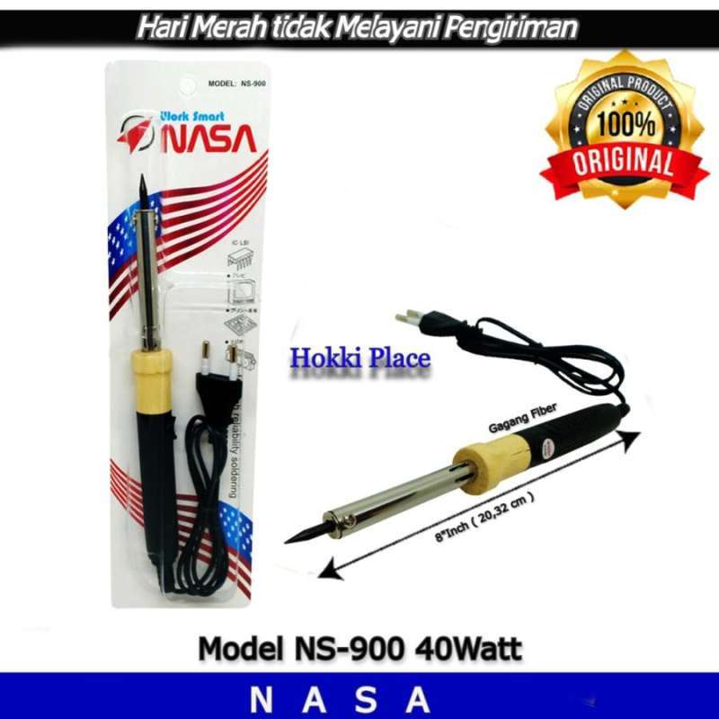 Promo ALAT SOLDER 40 WATT GAGANG FIBER WITH GRID ANTI PANAS NASA USA ...