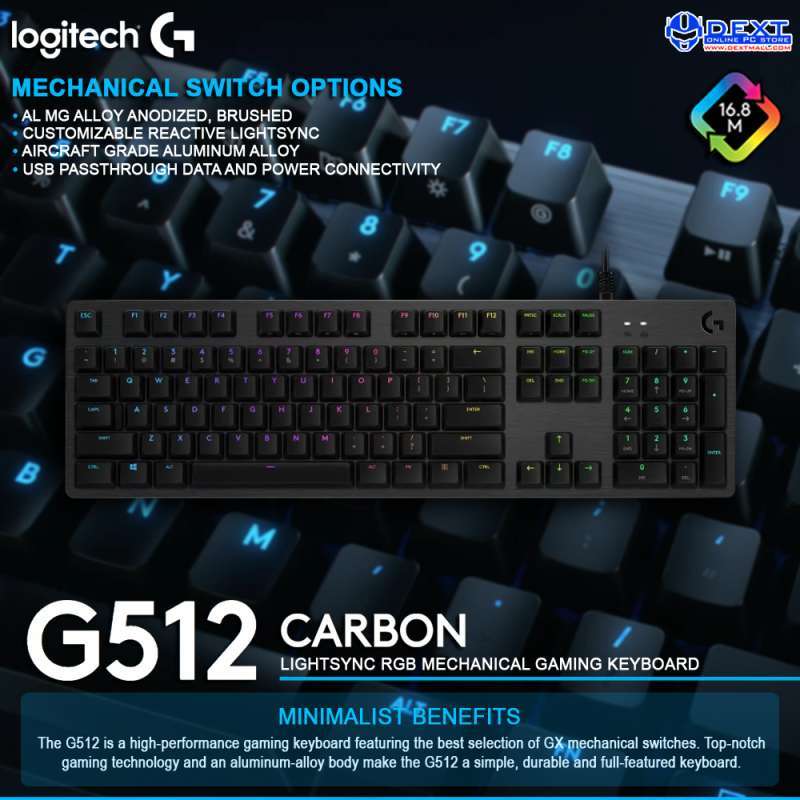 Promo Logitech G512 RGB Mechanical Gaming Keyboard Diskon 11% di Seller ...