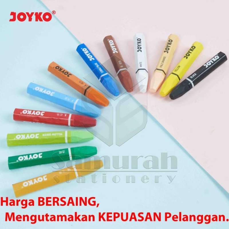 Jual Crayon Joyko Op-12s / Oil Pastel Op 12s / Krayon Minyak 12 Warna ...