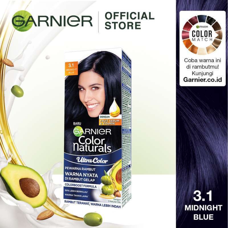 Jual Garnier Color Natural Hair Color Midnight Blue di Seller Dee Laela ...