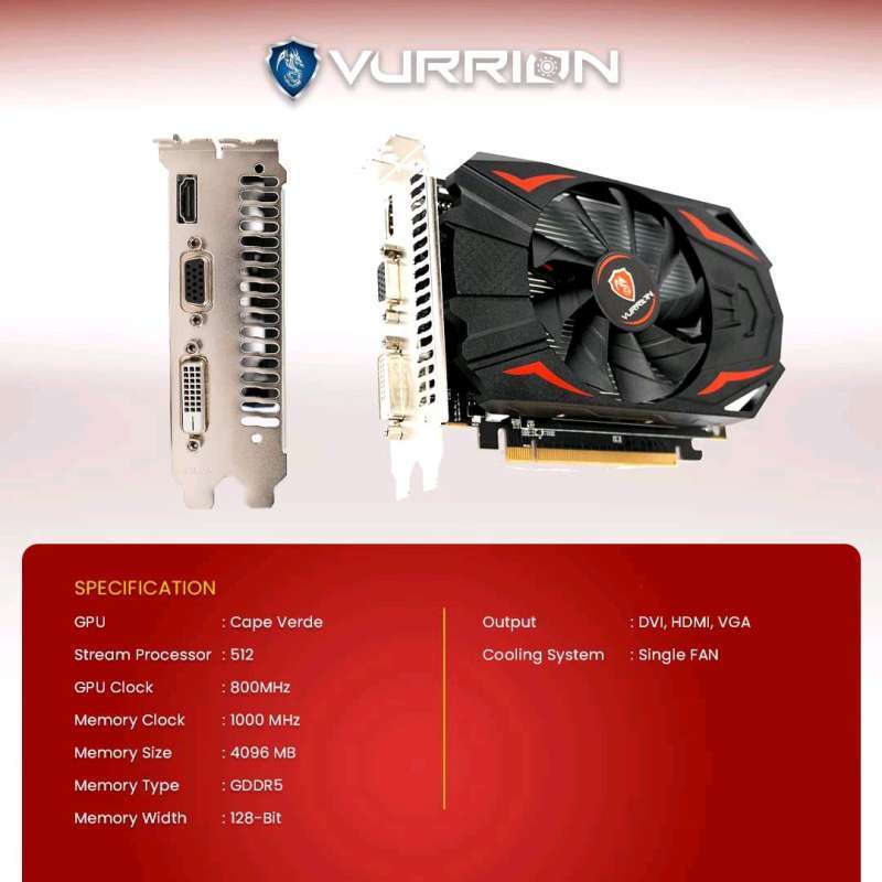 Jual Vga Ags Vurrion Amd Radeon R7 350 4gb Gddr5 128bit Real Capacity ...