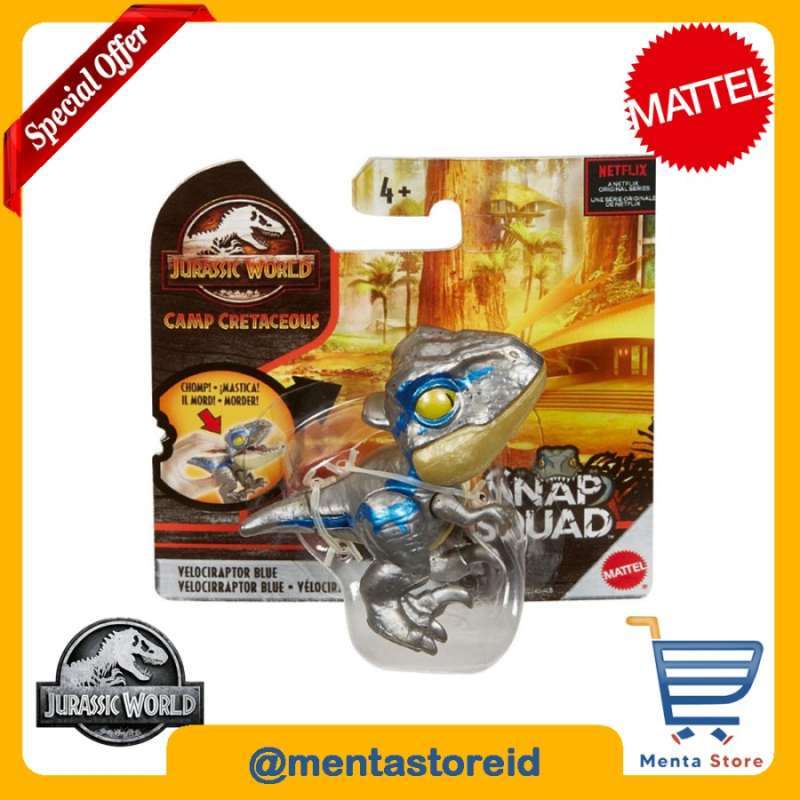 Promo Jurassic World Snap Squad Camp Cretaceous Velociraptor Blue ...