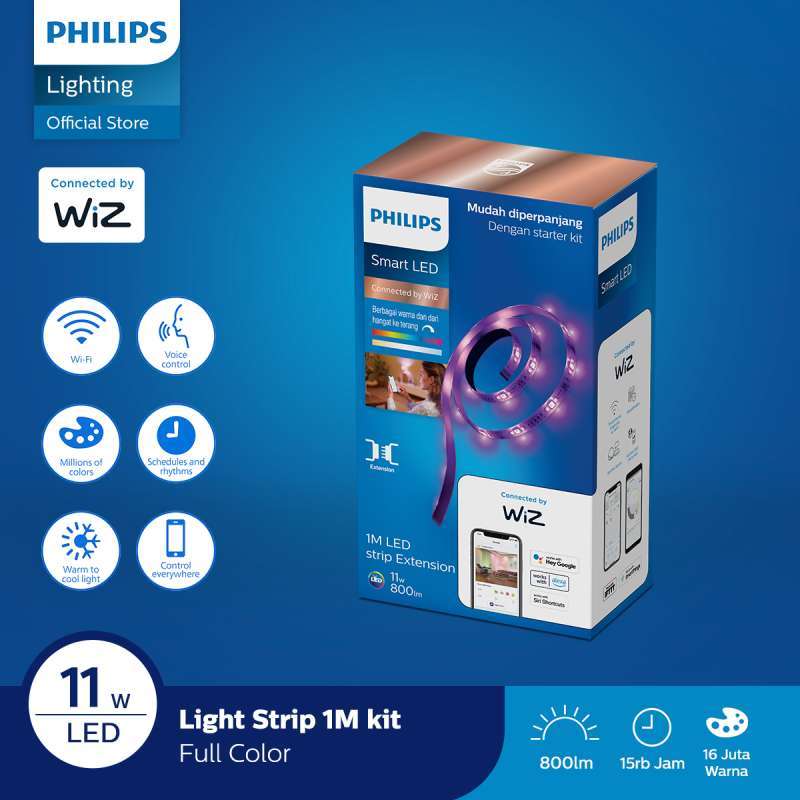 Promo Philips Smart Wifi LED Strip Extension Kit 1M - Color & Tunable ...