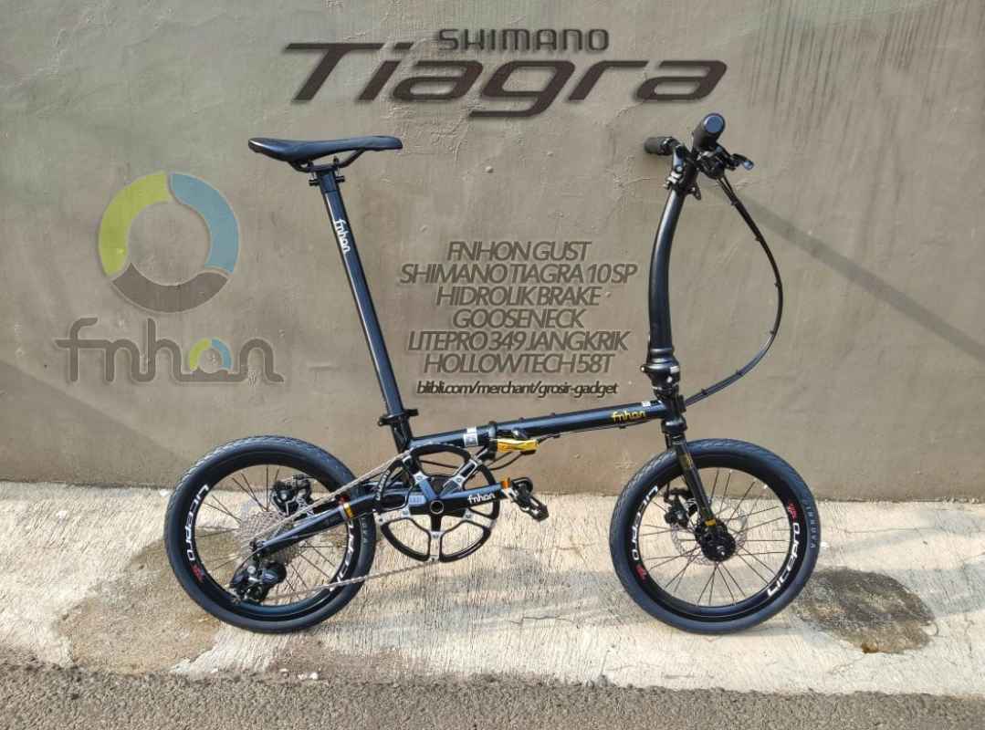 Jual Sepeda Lipat FNHON GUST Discbrake 2022 Shimano Tiagra - Blackgold ...