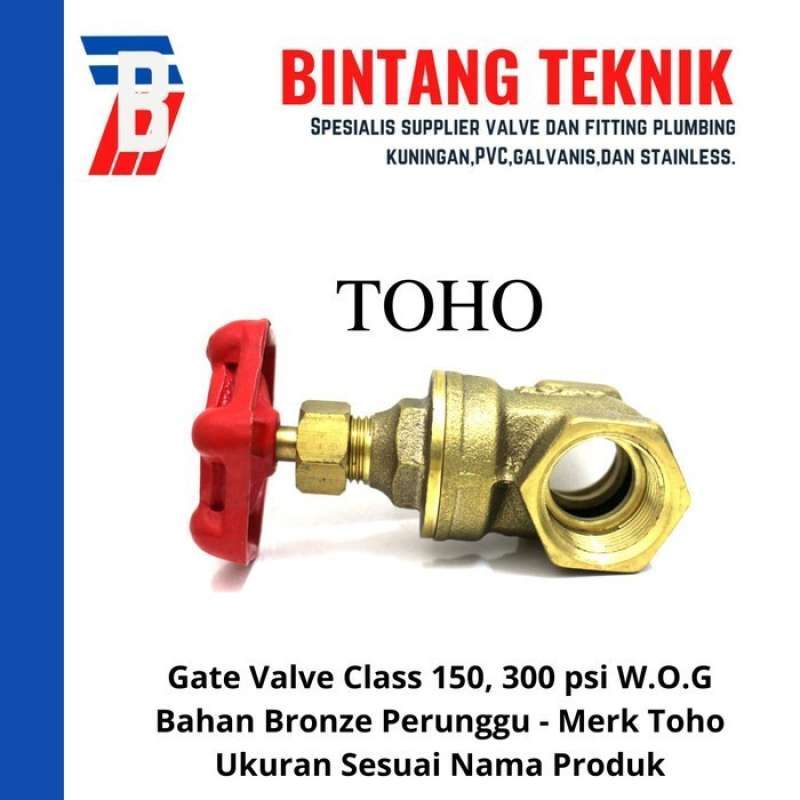 Jual Gate Valve 1/2 Inch Bronze Toho Class 150 Di Seller Toko Bintang ...