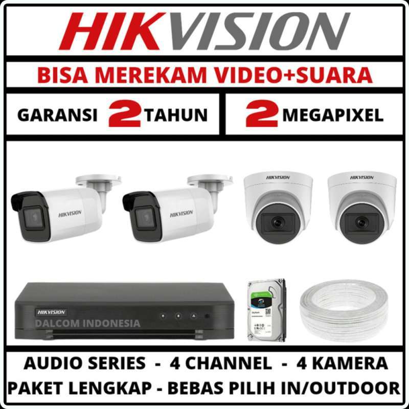 Jual Paket Cctv Hikvision 4 Channel 4 Camera Full Hikvision Turbo Hd ...