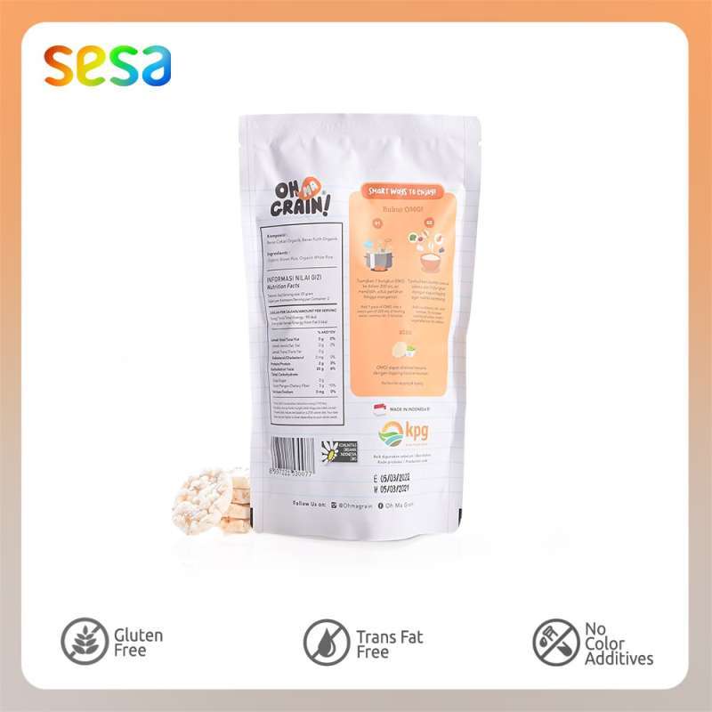 Jual Oh Ma Grain! Popped Rice Crackers Original 50 G Di Seller Sesa ...