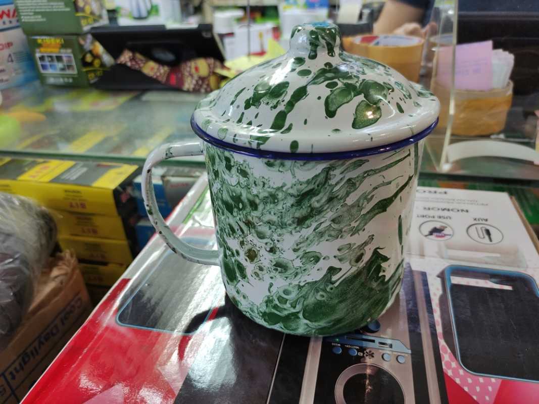 Promo Gelas Mug Cangkir Kaleng Dengan Tutup Enamel Gelas Multifungsi ...