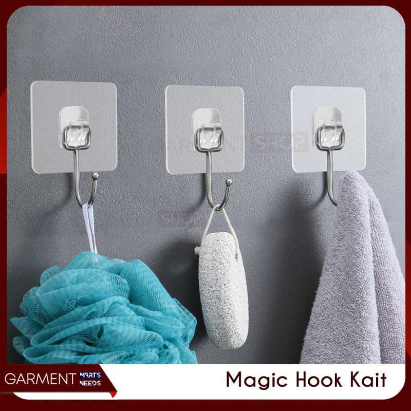 Promo Gantungan Hook Kait Besi Tempel Dinding Kaca Keramik Magic Hook ...