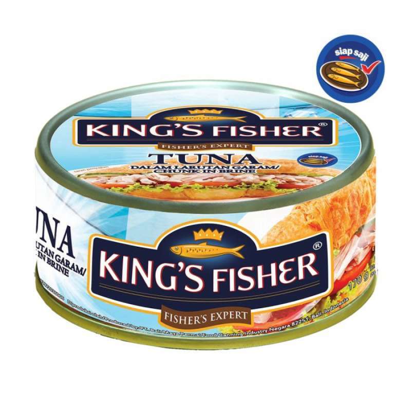 Jual King's Fisher Ikan Tuna Kaleng Chunk In Brine 170g Dalam Larutan ...