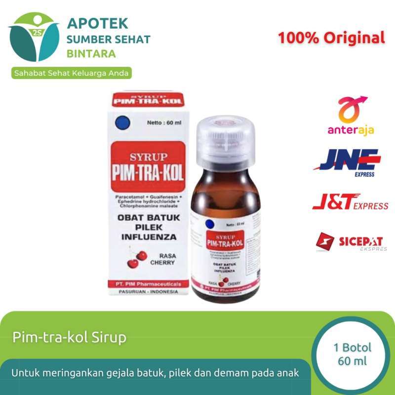 Jual Pimtrakol syrup obat batuk pilek demam 60ml - Lemon di Seller ...