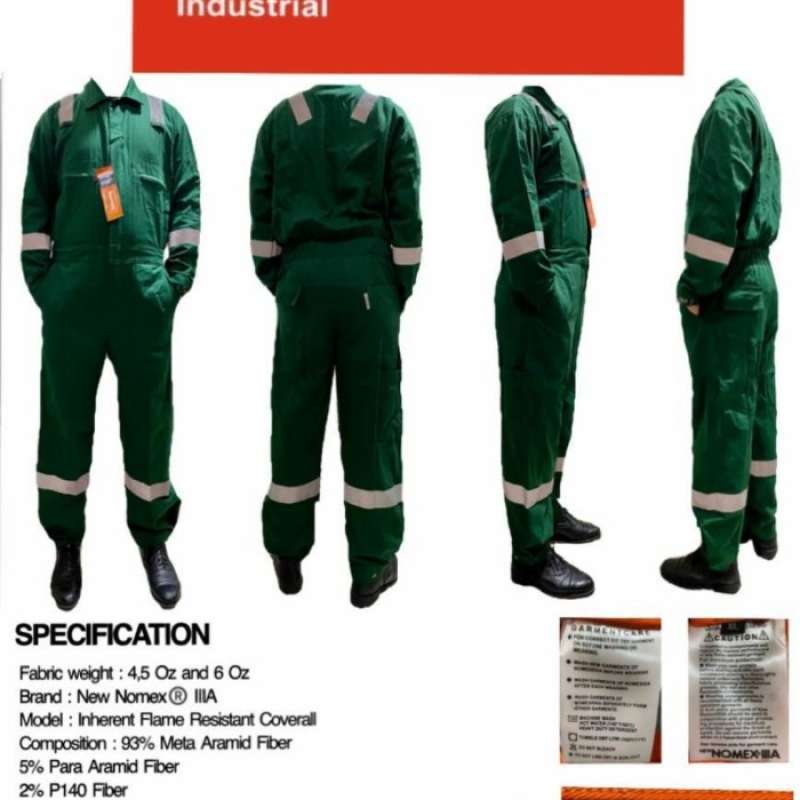 Promo Gratis Ongkir Coverall Werpack New Nomex Iiia Batu Bara Migas Pertamina - Hijau L Diskon ...