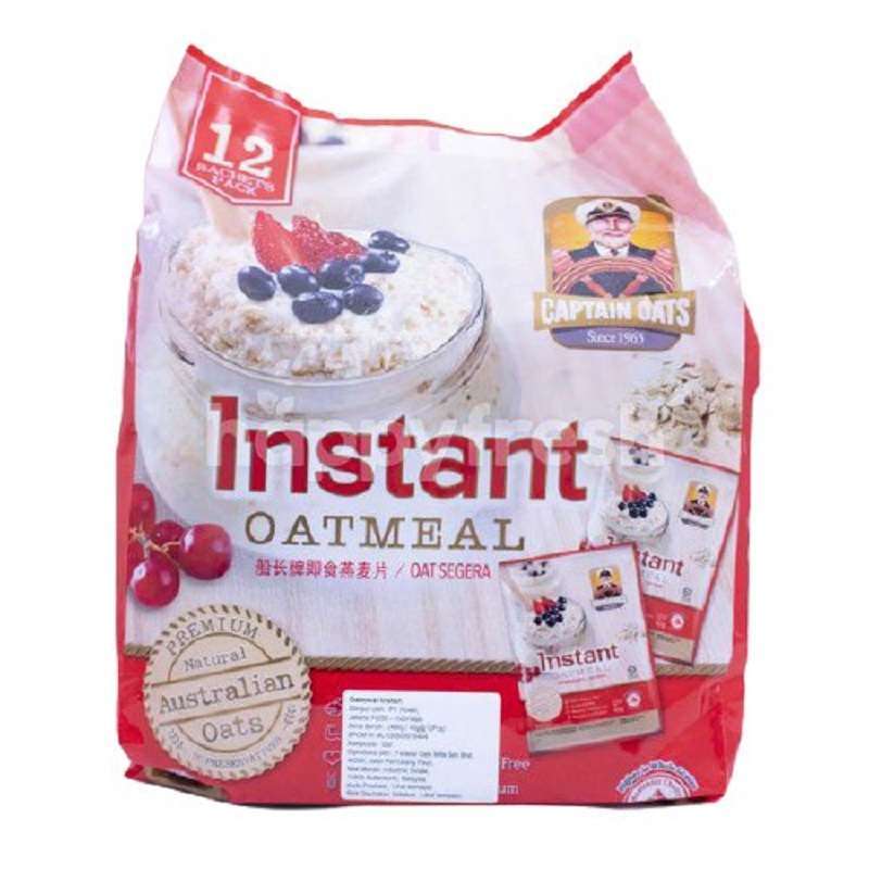 Promo CAPTAIN OATS Instant Oatmeal 40g x 12 Sac - Oat Meal Instan ...