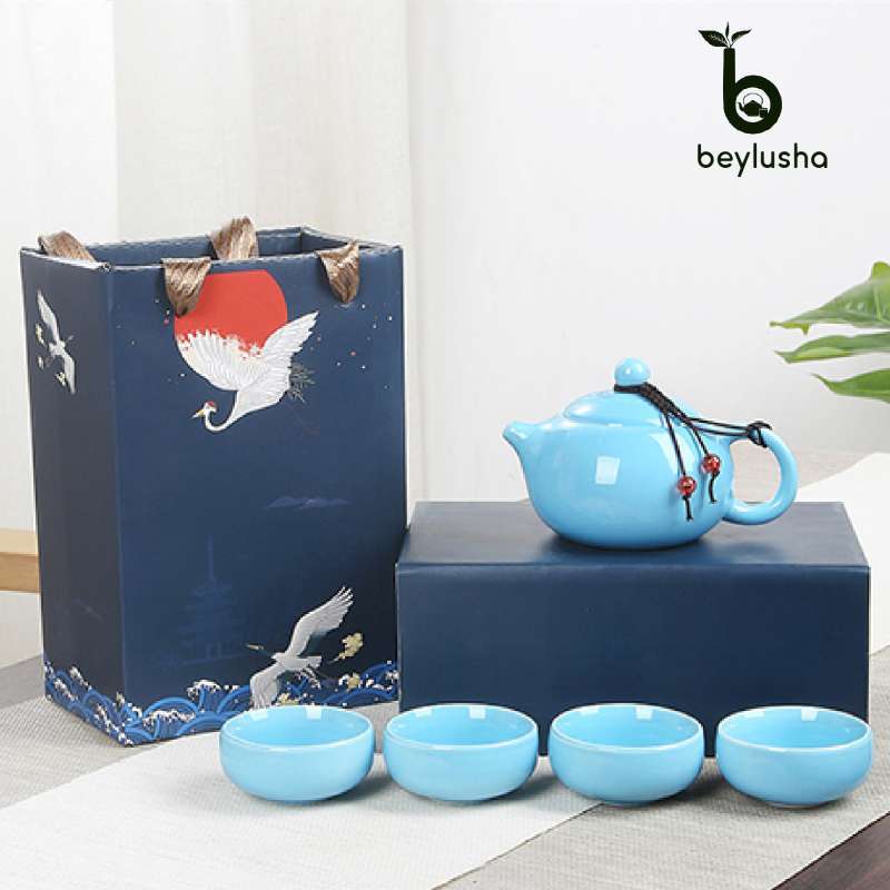 Jual Set Poci Teko Gelas Cangkir Saringan Keramik Teh Tie Kuan Yin ...