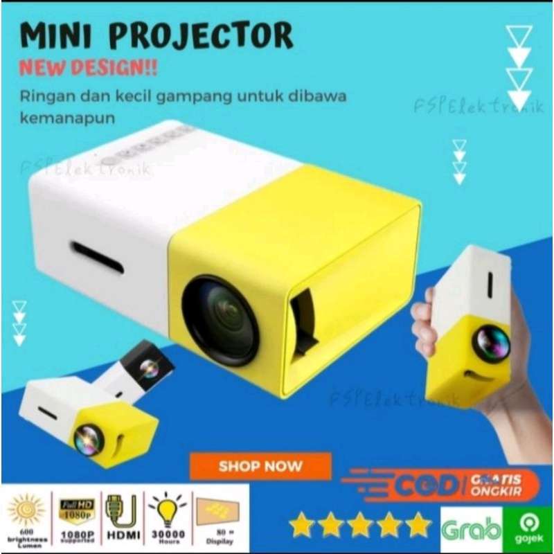 Jual MINI PROYEKTOR / PROJECTOR LED PORTABLE FULL HD THEATER ORIGINAL ...