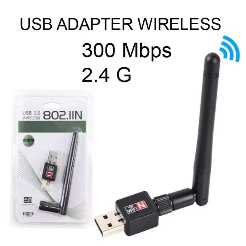 Jual USB Dongle Wireless WIFI Receiver USB Adapter 802.11N 150Mbps Antenna - 300MBPS di Seller ...