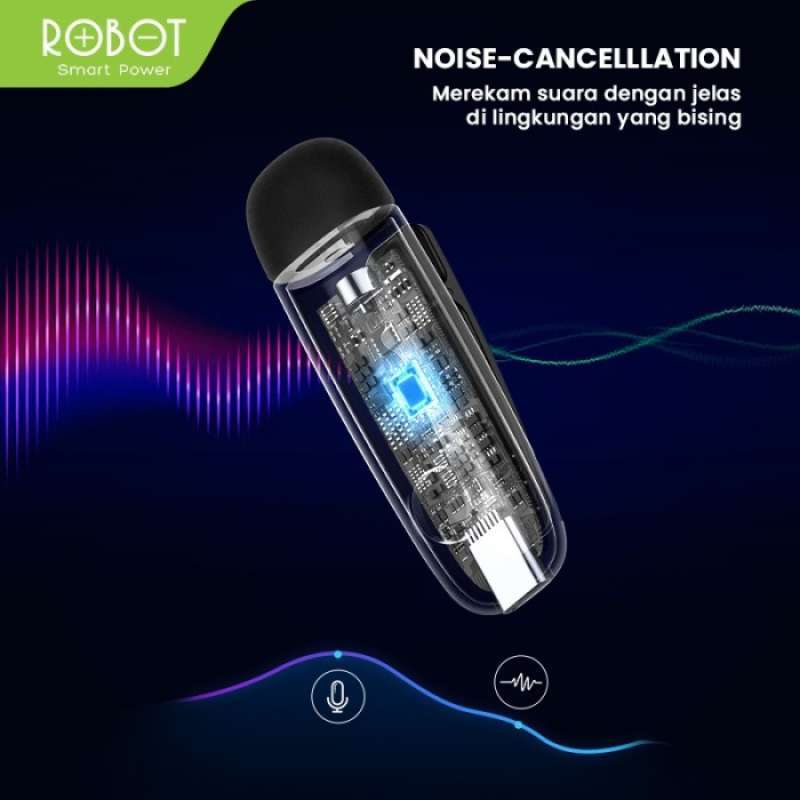 Jual Robot Rs20 Wireless Microphone Bluetooth 5.1 Clip On Jepit Type C ...