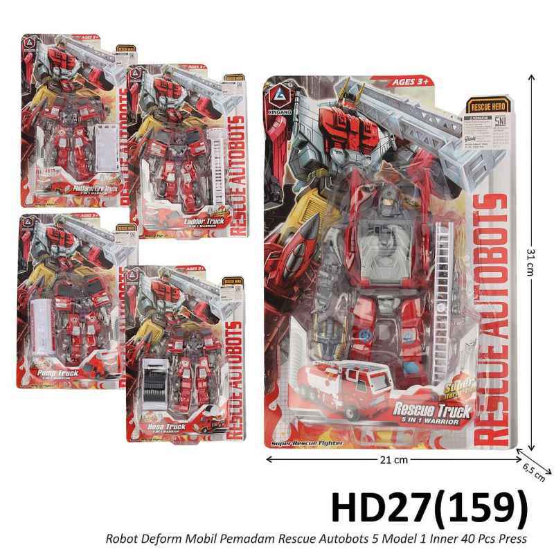 Jual Robot Deform - Mainan Mobil Pemadam Rescue Autobots Robot Berubah ...