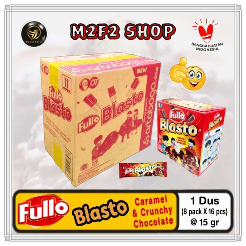 Jual Fullo Blasto Wafer Caramel Crunchy Chocolate | Cokelat - 15 gr ...