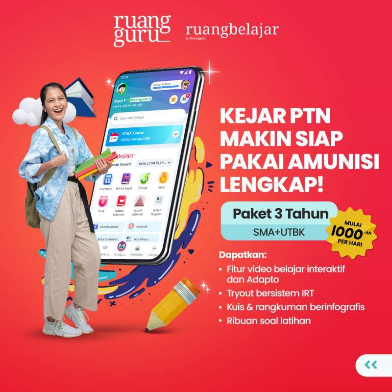 Cara Daftar Ruang Guru dan Harga Paketnya - Blibli Friends