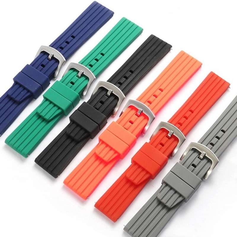 Jual Tali Jam Tangan 22 Mm Rubber Diver Strap Quick Release Tali Jam ...