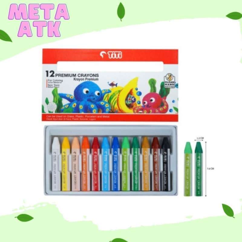 Jual Crayon Premium TiTi PRC-12 / 12 Warna / Colors di Seller Ariaa ...
