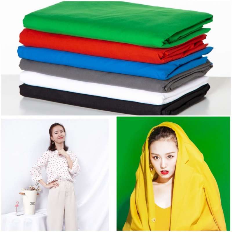 Jual KAIN KATUN PREMIUM BACKDROP FOTO STUDIO BACKGROUND PUTIH GREEN ...