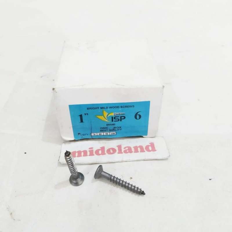 Jual Paku Sekrup Skrup (+) Kayu Triplek Gypsum Ukuran 6*1 6mm X 1 Inch ...