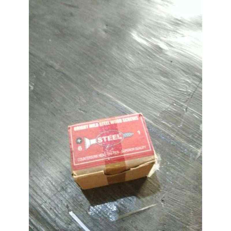 Jual Paku Sekrup Skrup (+) Kayu Triplek Gypsum Ukuran 6*1 6mm X 1 Inch ...