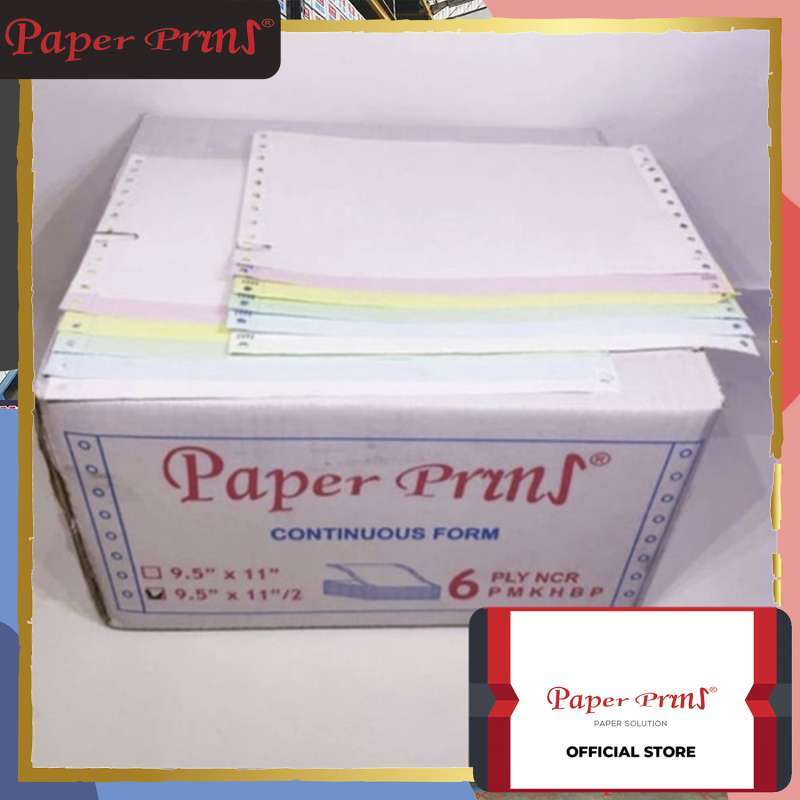 Jual PAPERPRYNS CONTINUOUS FORM / NCR PRS / 9,5 X 11/2 (Bagi 2) / 6PLY ...