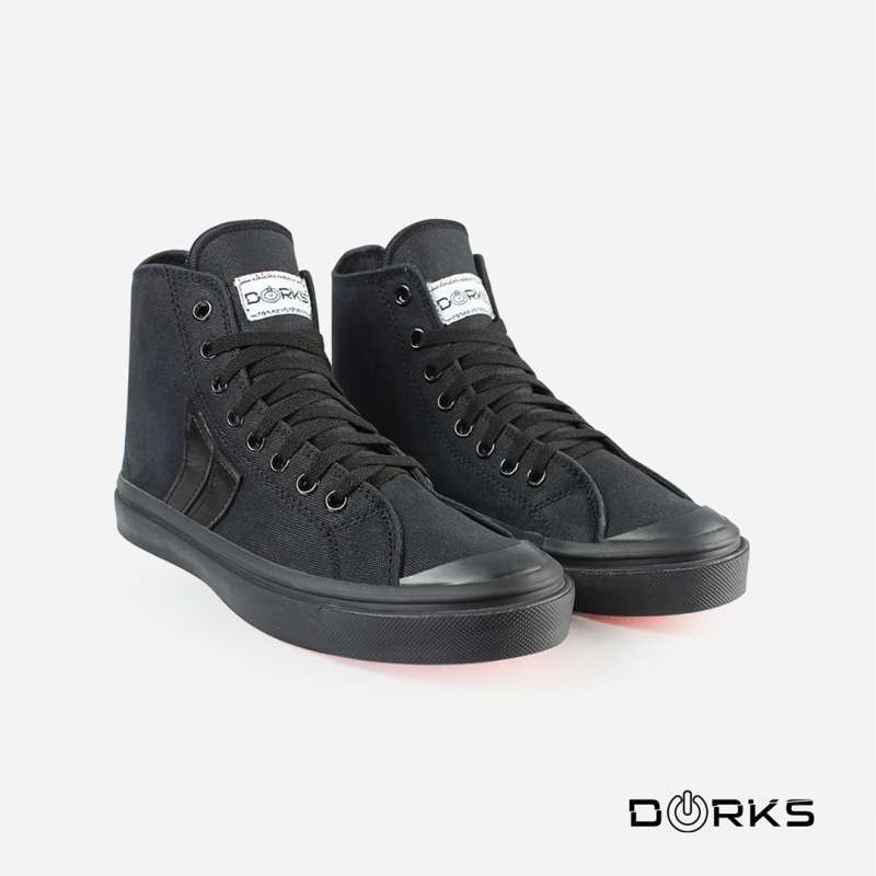 Promo DORKS - Classic High Full Black | Sepatu Original | Sepatu Pria ...
