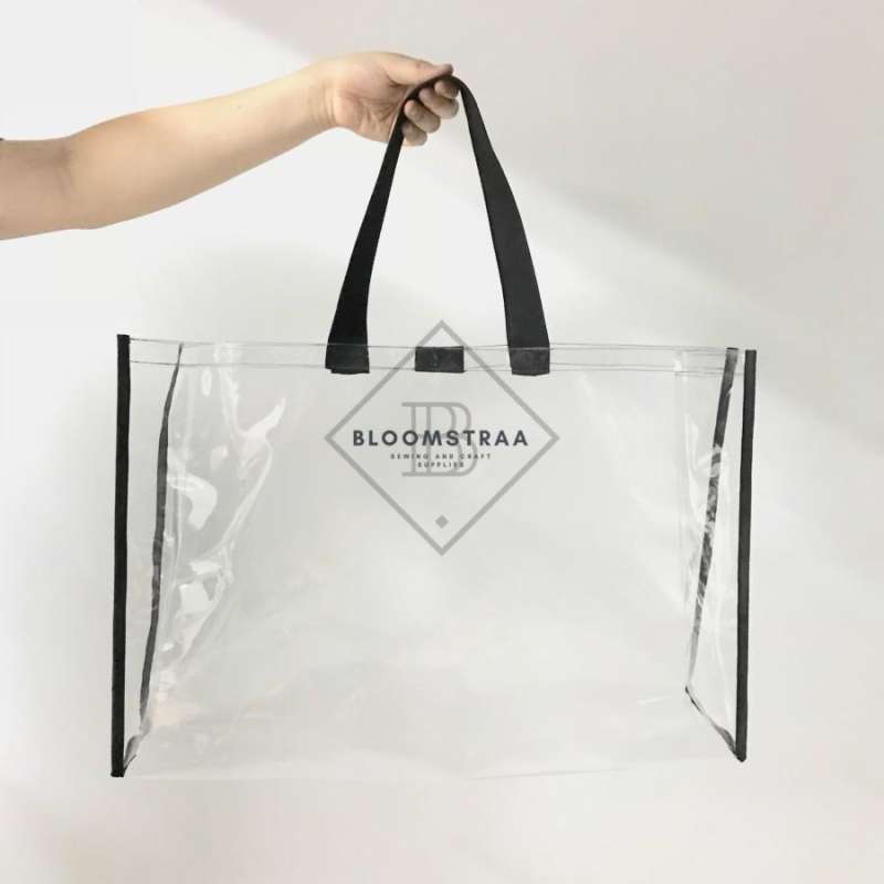 Jual Tas Mika Transparan Tas Souvenir Transparant Tote Bag Besar 60 X ...