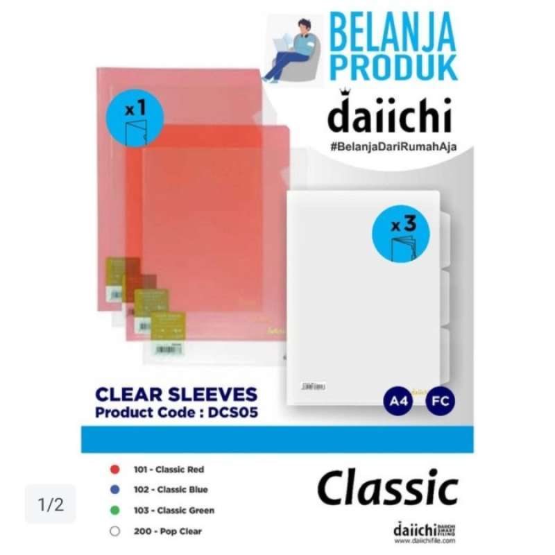 Jual Map L/clear sleeves A4 daiichi 9001 di Seller Ashlynn Shop ...