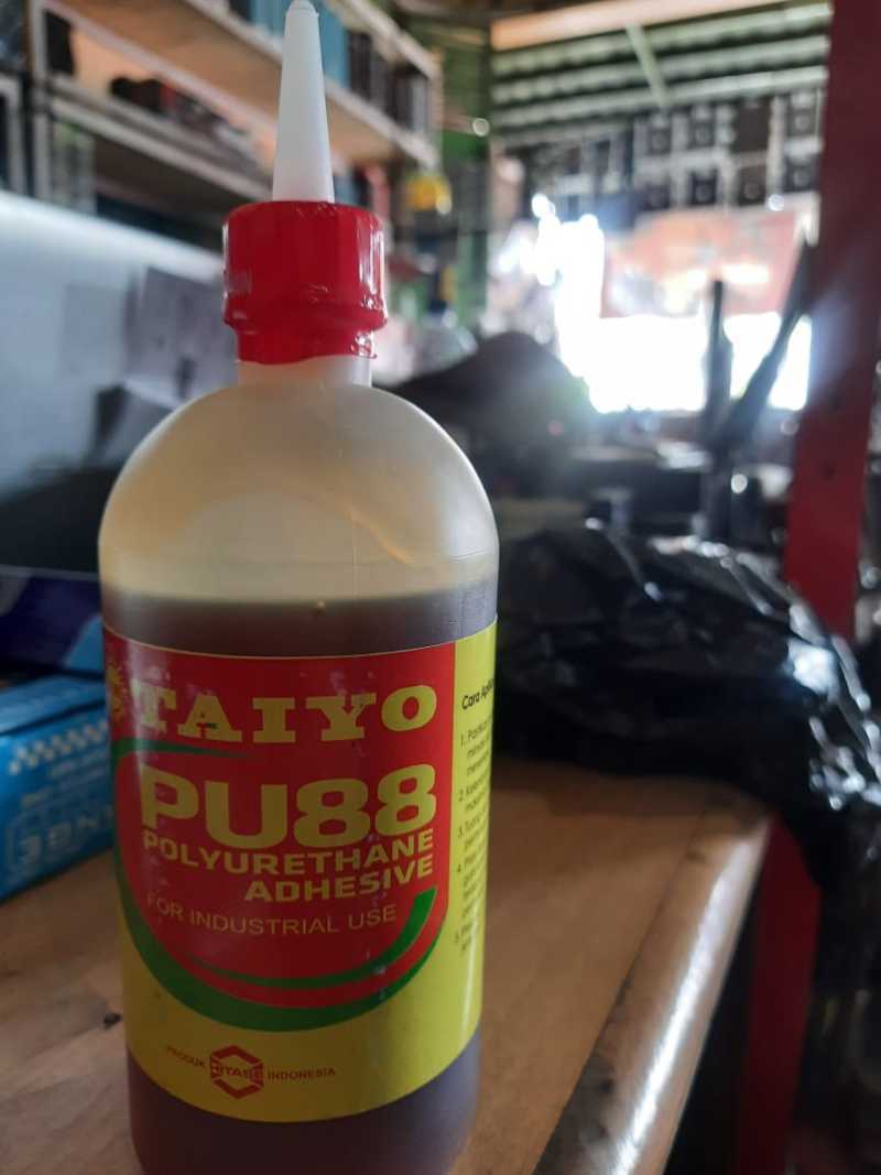 Jual Lem PU 88 TAIYO 500gram PolyUrethane Adhesive untuk kayu BASAH di ...