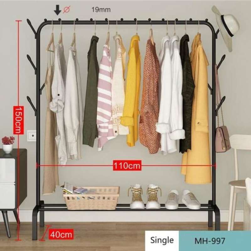 Jual Rak Pakaian Rak Stand Single Hanger Rak Baju Serbaguna Gantungan ...