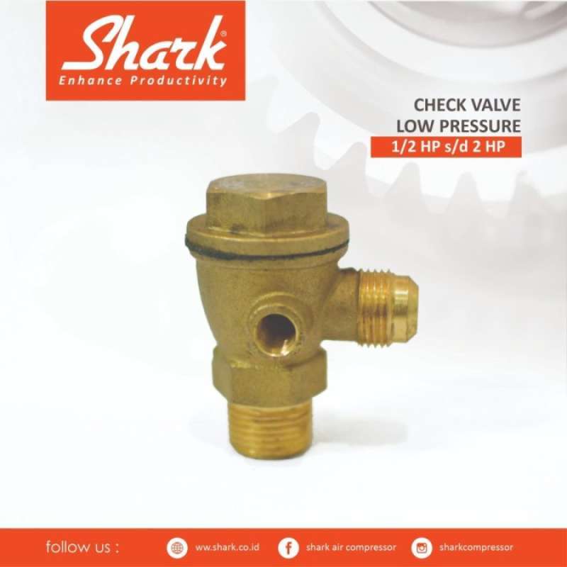 Jual Check Valve Assy Klep Tangki Kompressor Shark Tipe 1/2 Hp 1 Hp 2 ...