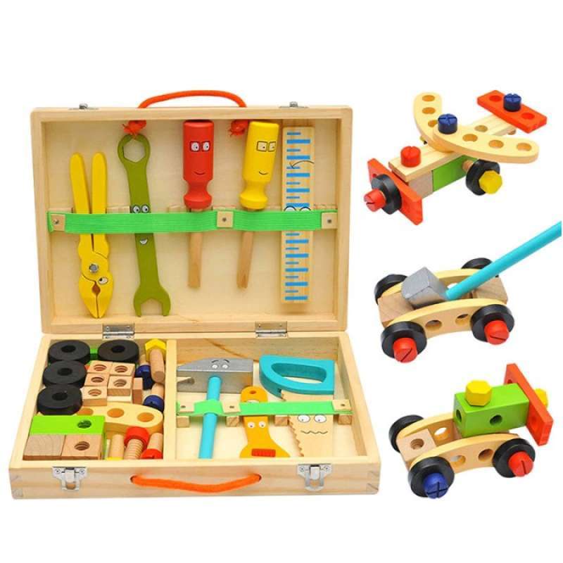 Jual Mainan Edukasi - Wooden Stimulation Tool Box Kit- Mainan Alat ...