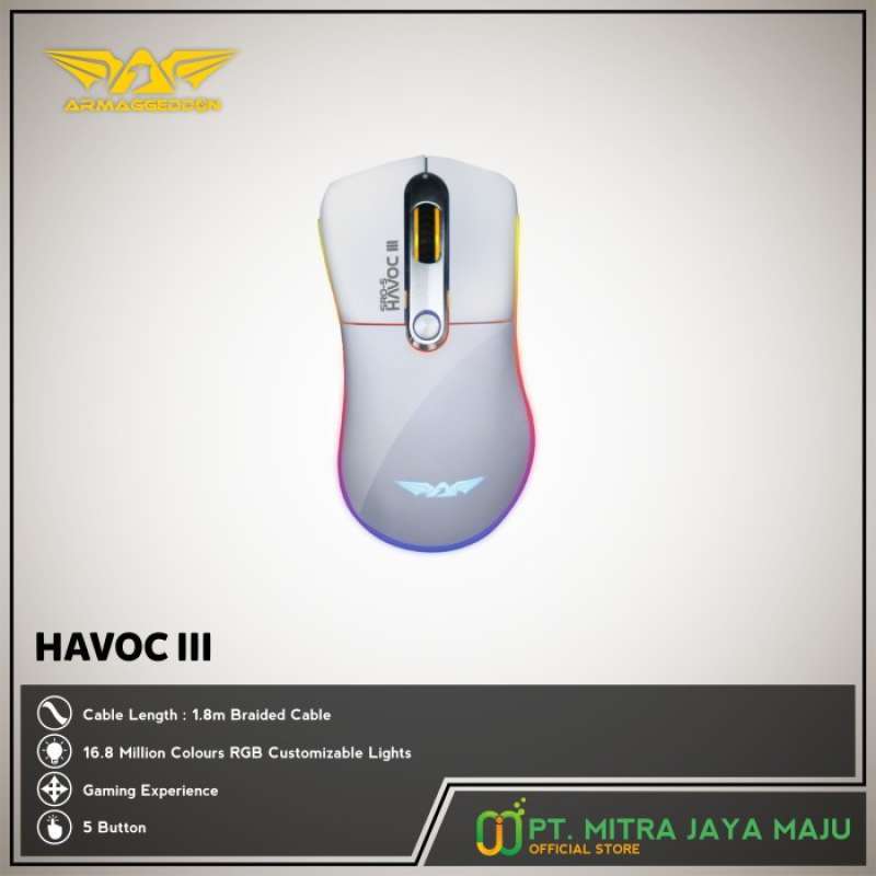 Jual Mouse Gaming Armaggeddon Havoc 3 / Havoc Iii - Putih - Hitam Di ...