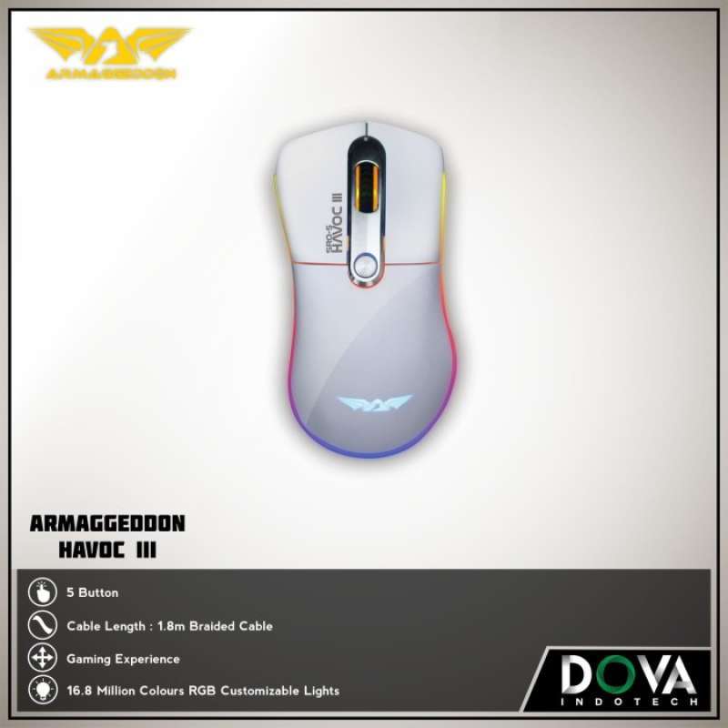 Jual Mouse Gaming Armaggeddon Havoc 3 / Havoc Iii - Putih - Hitam Di ...