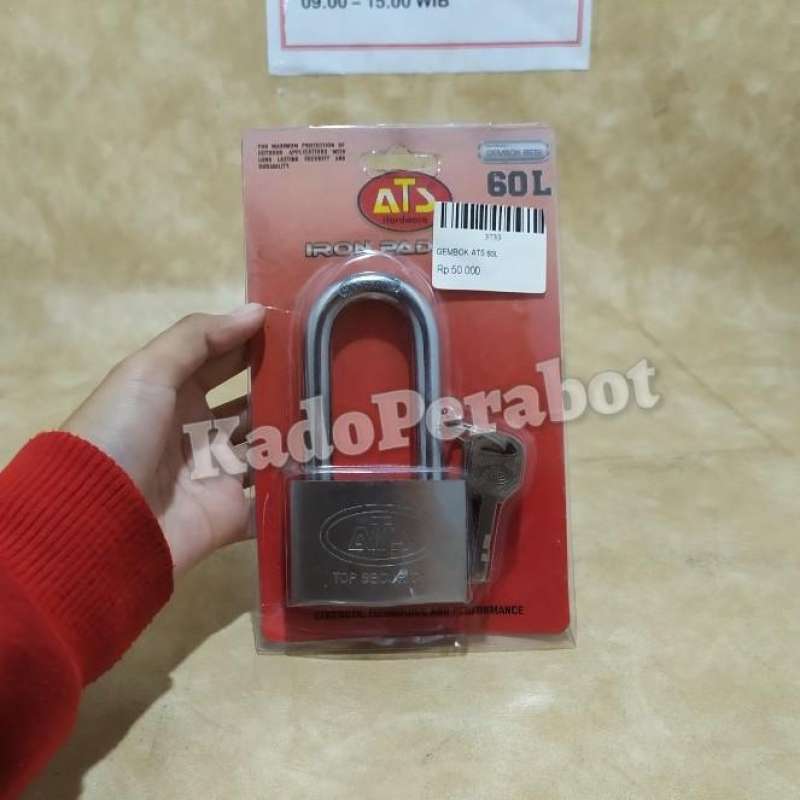 Jual gembok Ats 60L - gembok jumbo anti maling - gembok besi tebal di ...